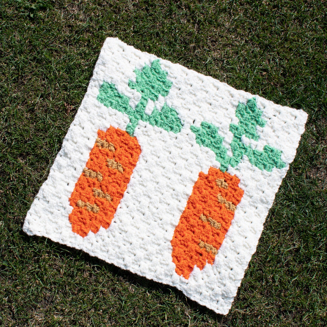 Carrots Corner to Corner Crochet Square PDF Pattern - Etsy