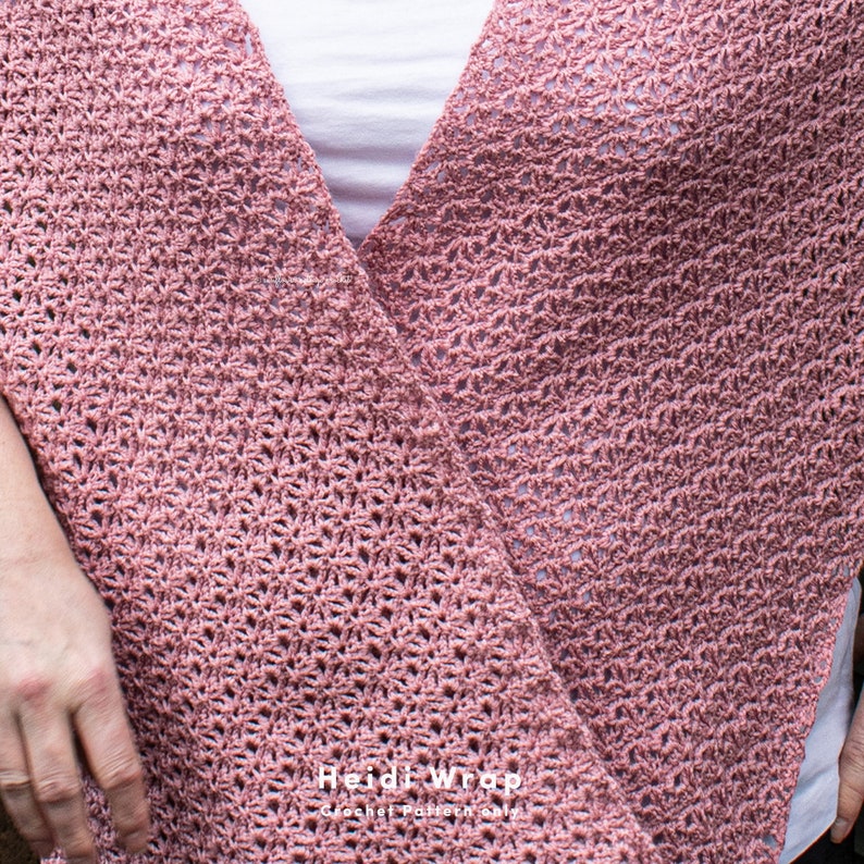 Heidi Wrap Crochet Shawl Pattern for Women. A Perfect Spring - Etsy