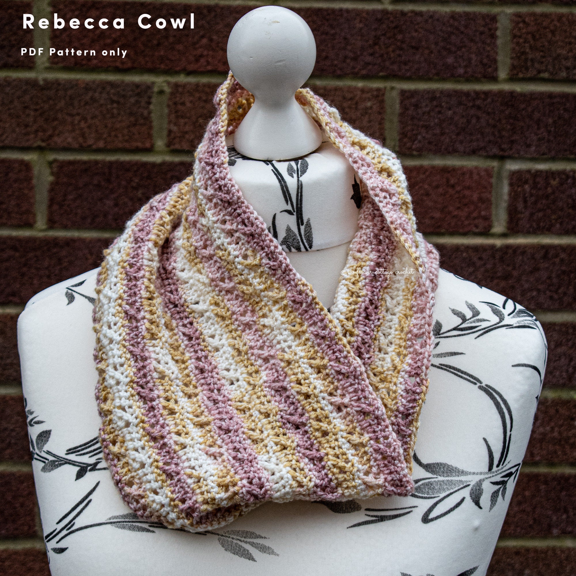 Rebecca Cowl Crochet Pattern, Neck Warmer, Child and Adult Sizes Inc ...