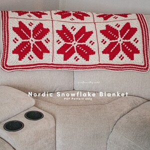 Nordic Snowflake Blanket - Crochet PDF Pattern Only, Corner to Corner ...