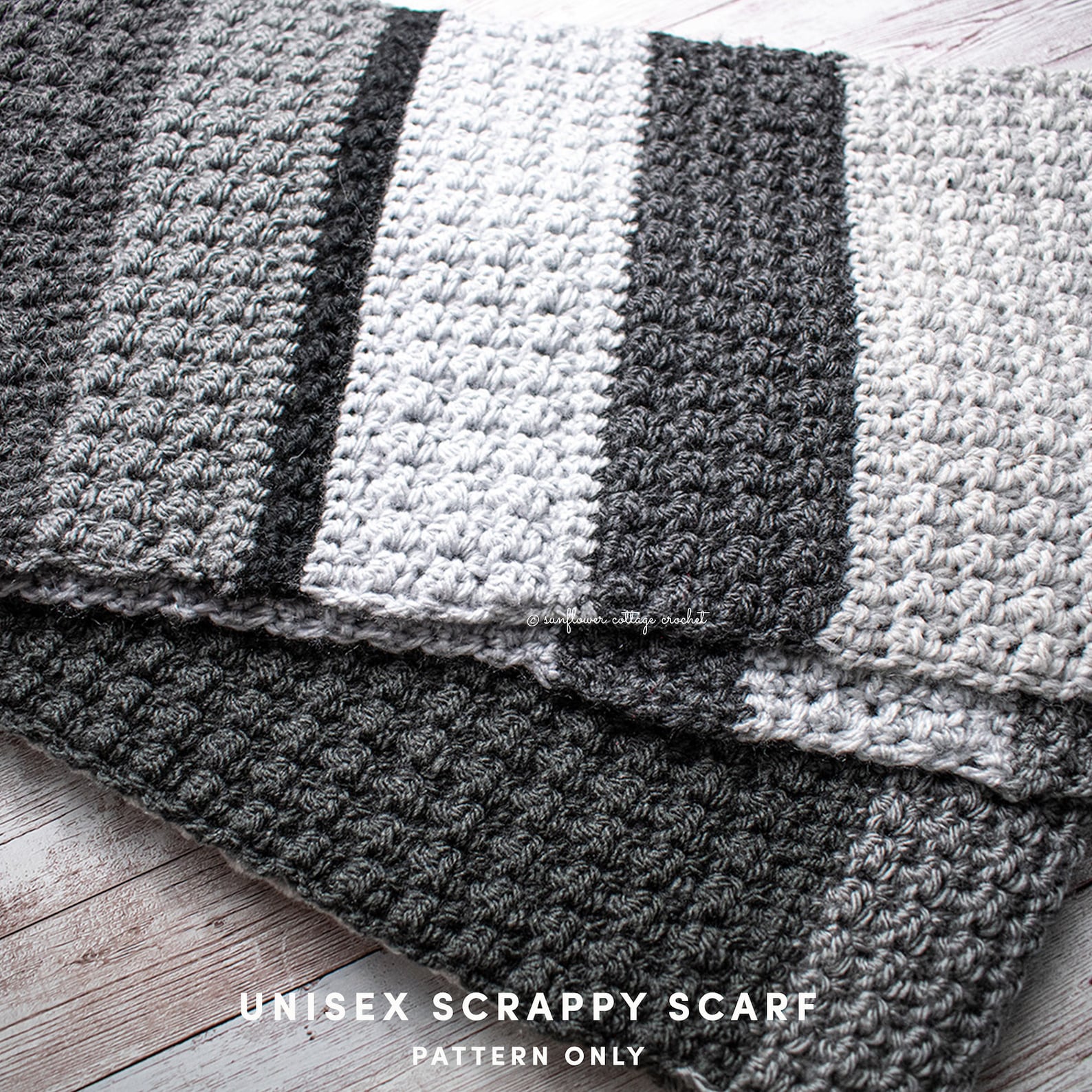 Unisex Scrappy Scarf, Easy Crochet Scarf Pattern, PDF Pattern Only - Etsy