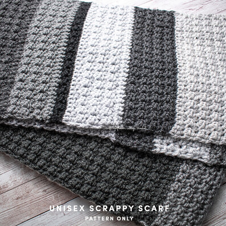 Unisex Scrappy Scarf, Easy Crochet Scarf Pattern, PDF Pattern Only - Etsy