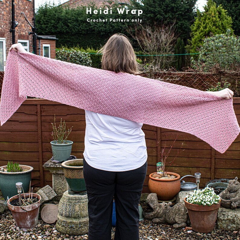 Heidi Wrap, Crochet Shawl Pattern for Women. A Perfect Spring or Summer ...