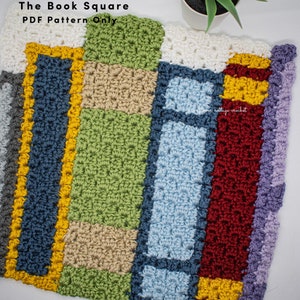 Book Square, Corner to Corner PDF Pattern Only, Afghan Block, Tote Bag ...