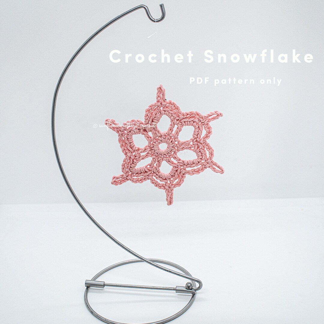 Crochet Snowflake PDF Pattern , Easy Christmas Decoration, Appliqué ...