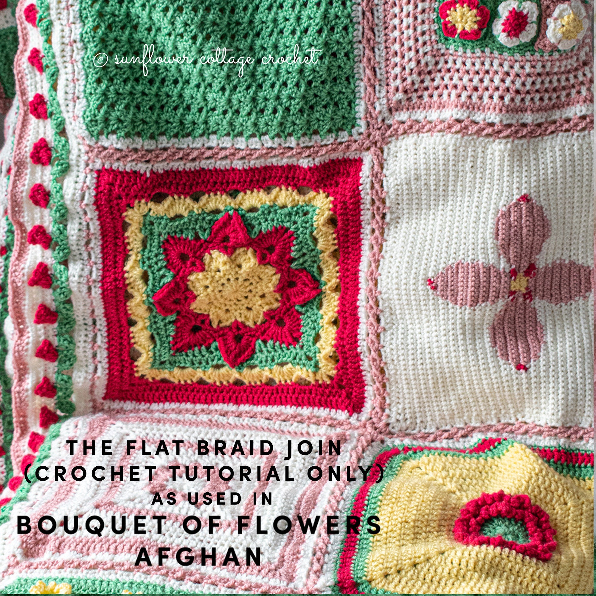 Flat Braid Join Tutorial For Granny Squares Pdf Only Video Tutorial