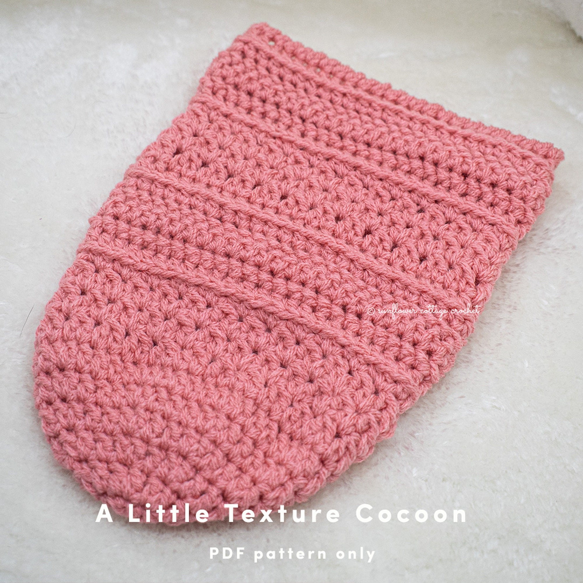 A Little Texture Baby Cocoon Pdf Crochet Pattern Preemie - Etsy