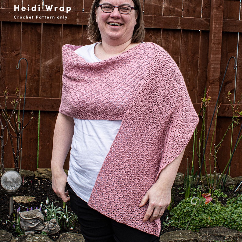 Heidi Wrap Crochet Shawl Pattern for Women. A Perfect Spring - Etsy