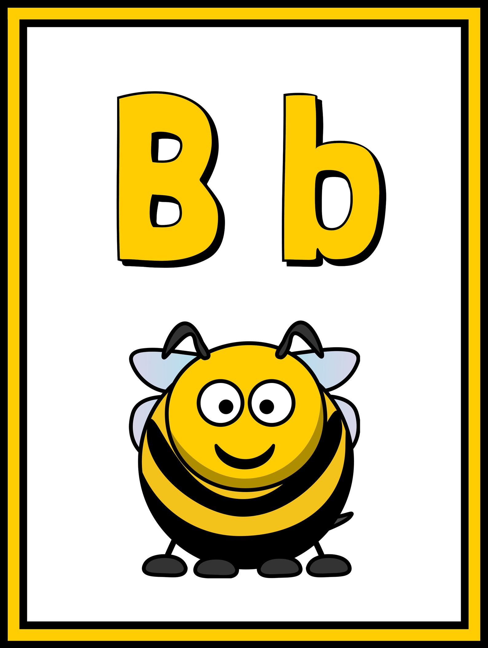 A4 Printable Alphabet Flashcards or Room Decor - Letter and Image - Etsy