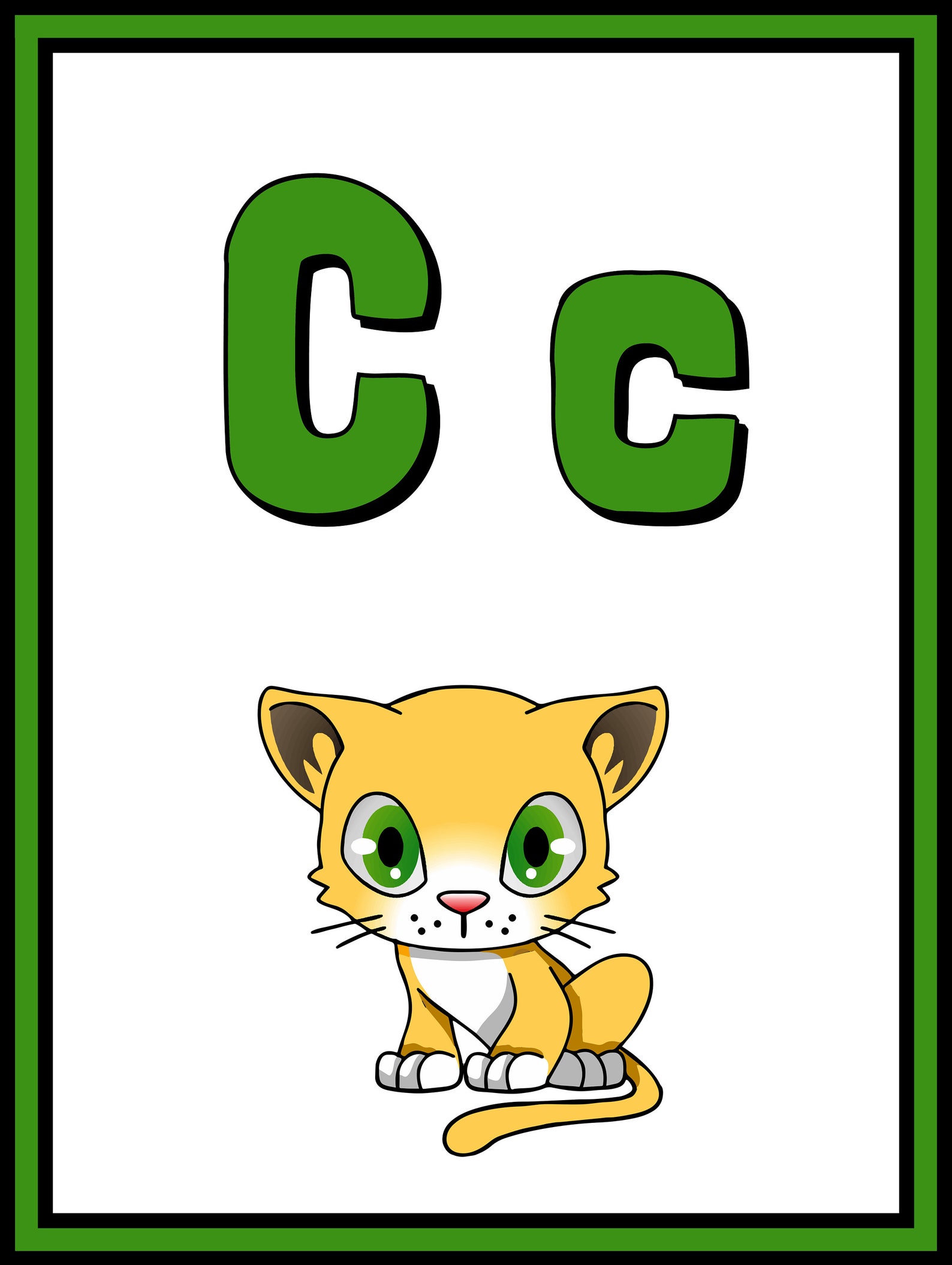 A4 Printable Alphabet Flashcards or Room Decor - Letter and Image - Etsy