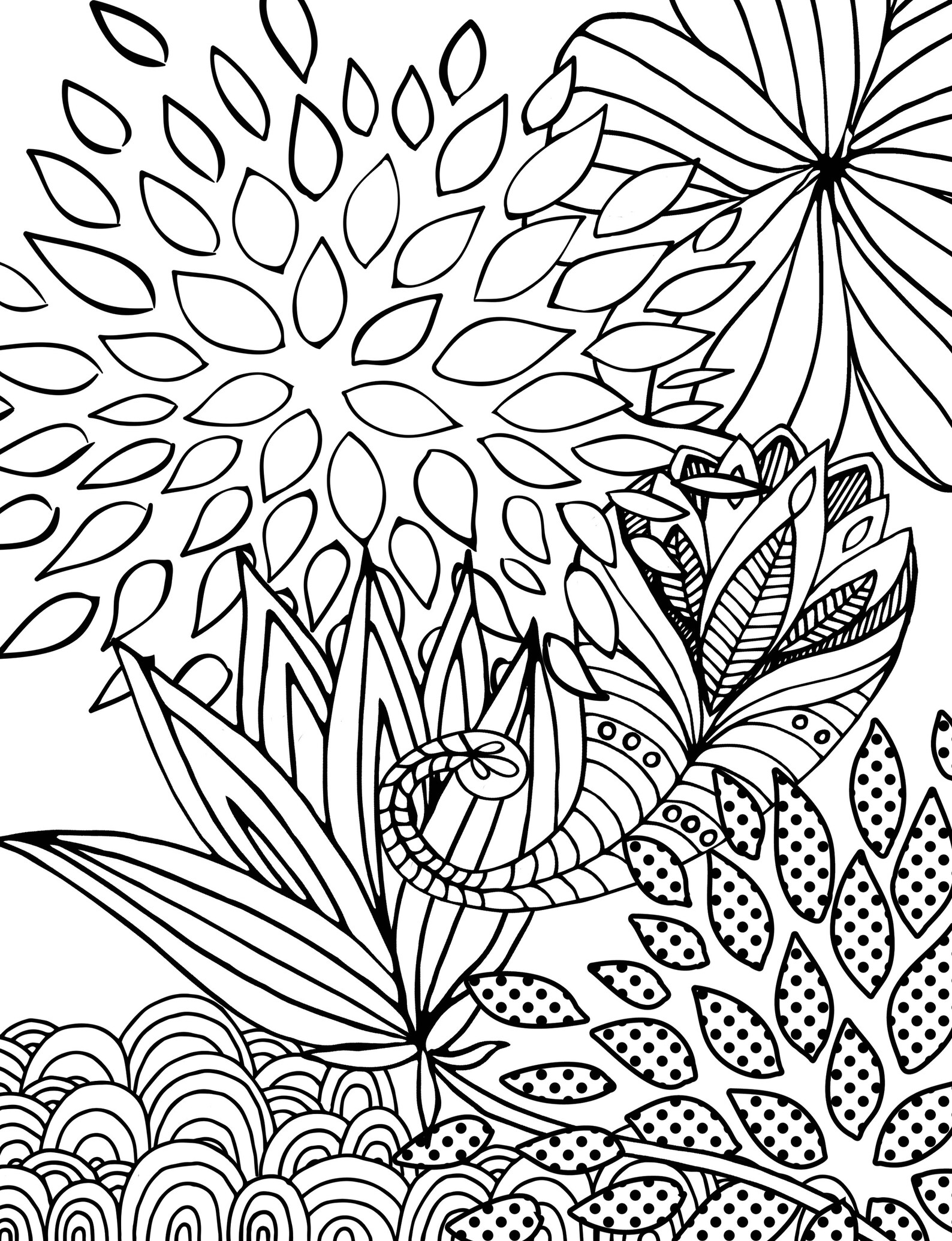 24 Fauna and Flora Printable Adult Coloring Pages - Etsy