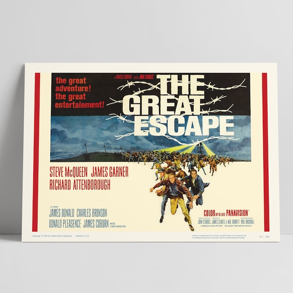 Steve Mcqueen the Great Escape Poster - Etsy