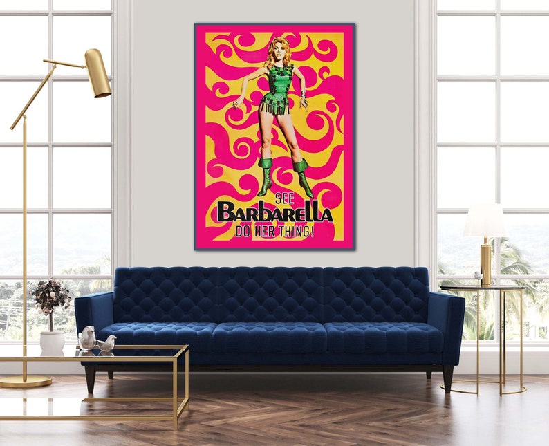 Barbarella Poster Pop Art Vintage Jane Fonda Cinema Poster | Etsy