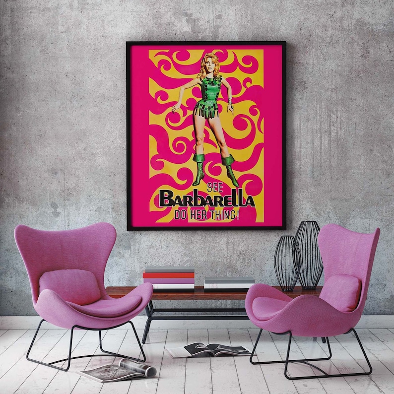 Barbarella Poster, Pop Art, Vintage Jane Fonda Cinema Poster ...