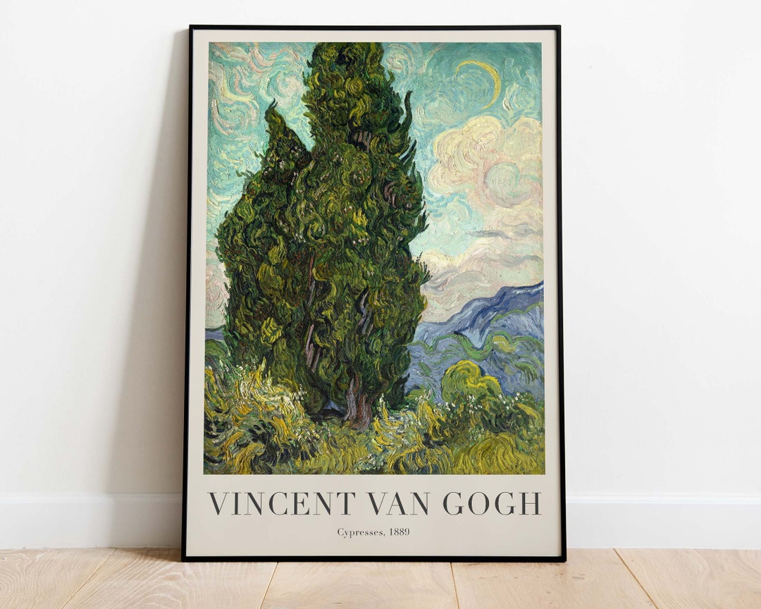 Vincent Van Gogh - Cypresses, Downloadable Poster, Printable Art ...
