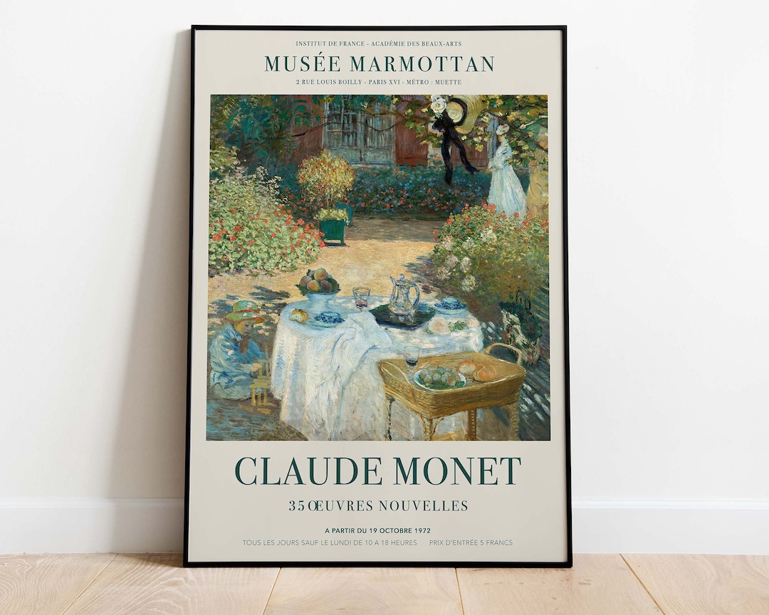 Claude Monet Exhibition Poster, the Luncheon, Downloadable Art Print ...
