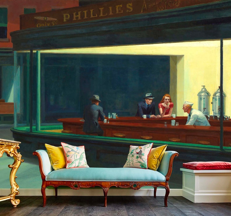 Edward Hopper - Nighthawks, Downloadable Art Poster, Instant Download ...