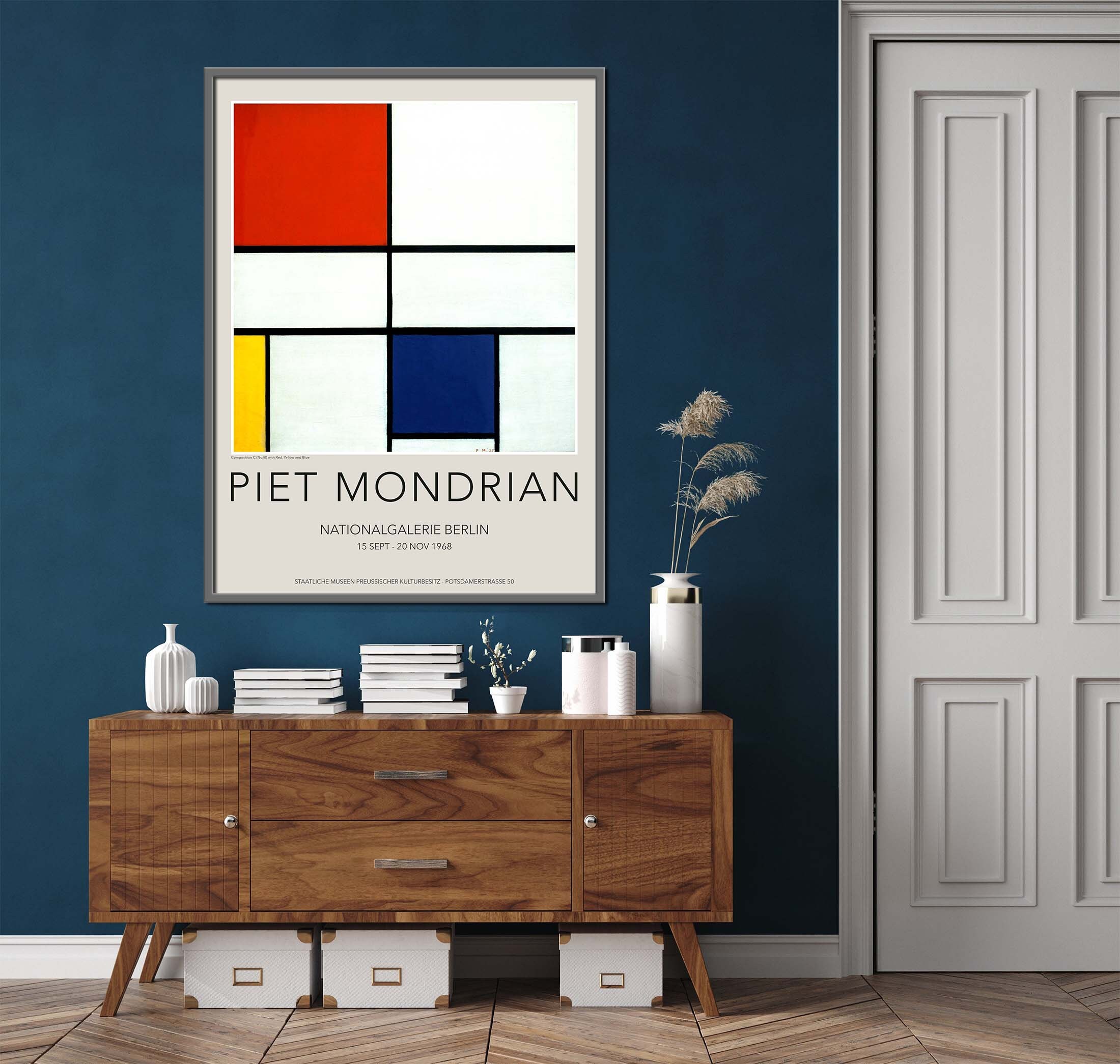 Piet Mondrian Exhibition Poster Composition C no.iii With - Etsy