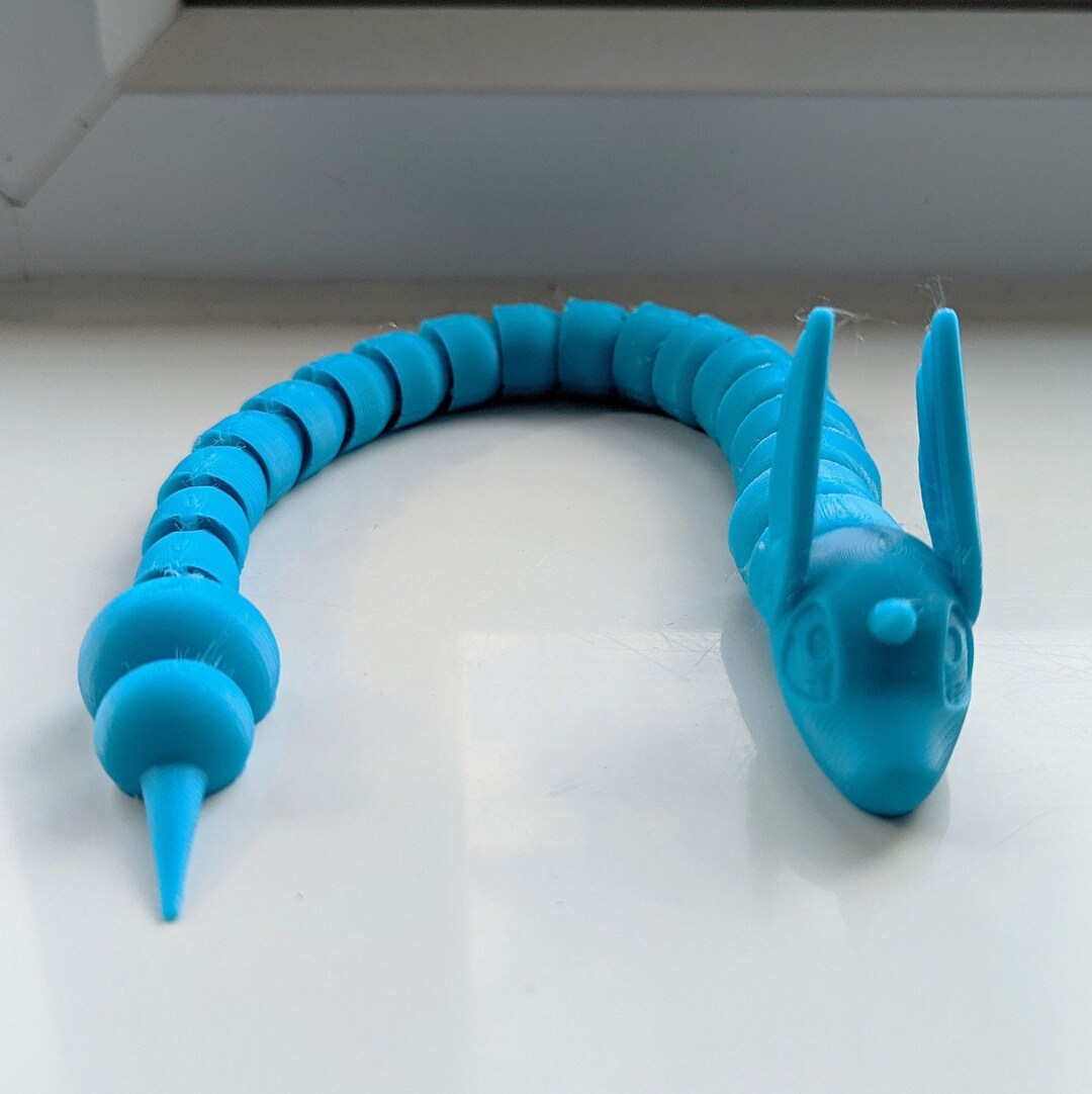 Pokemon Inspired 3D Printed Dragonair Articulated Fidget Toy Figure ...