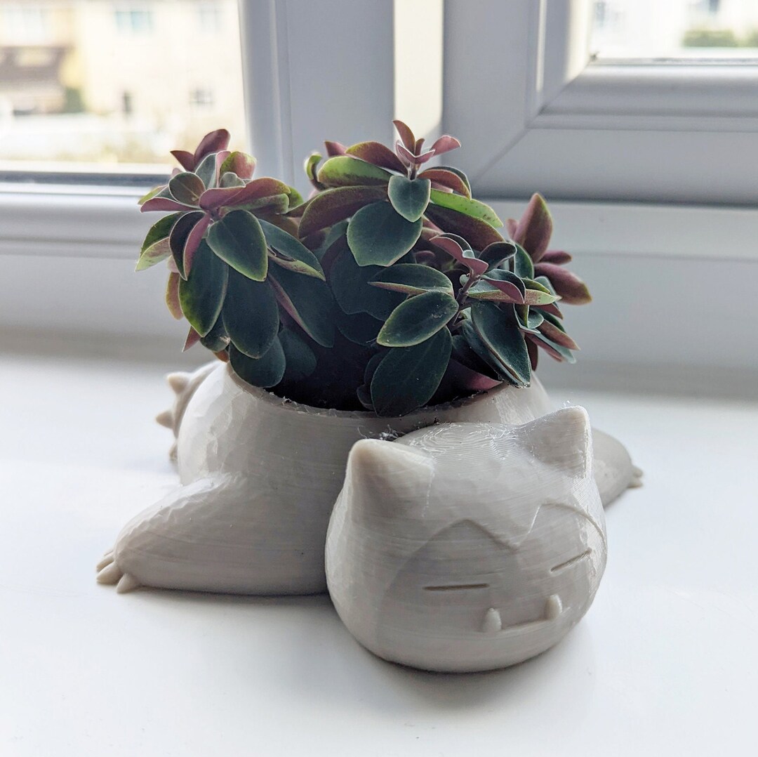 Pokemon Inspired 3D Printed Planter Snorlax Planter Pot Good - Etsy