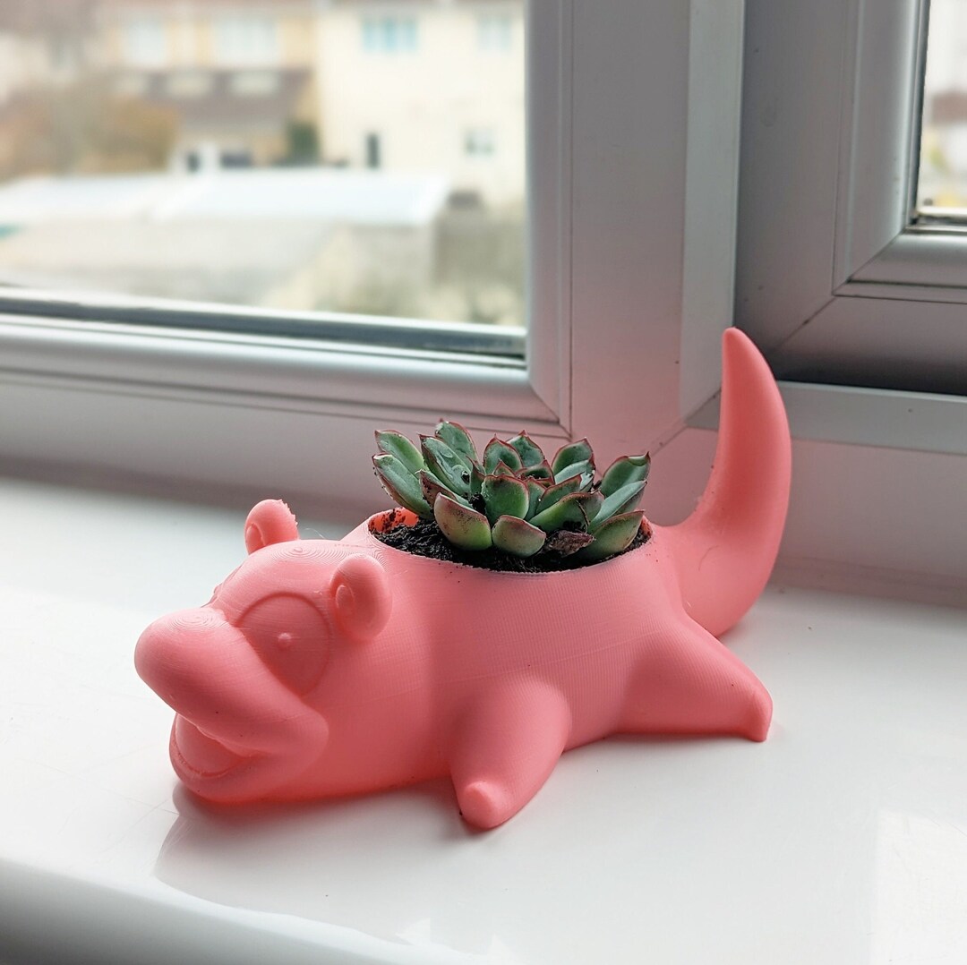Pokemon Inspired 3D Printed Planter, Slowpoke Planter Pot, Good for ...