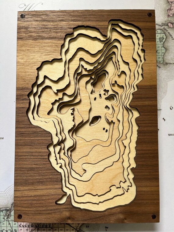 Lake Tahoe 3d Depth Map - Etsy