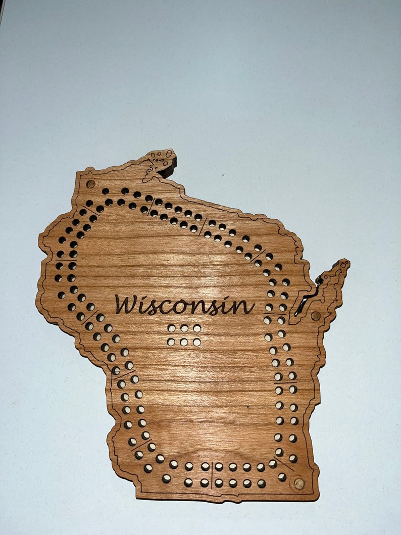 Small Wisconsin Cribbage Board - Etsy