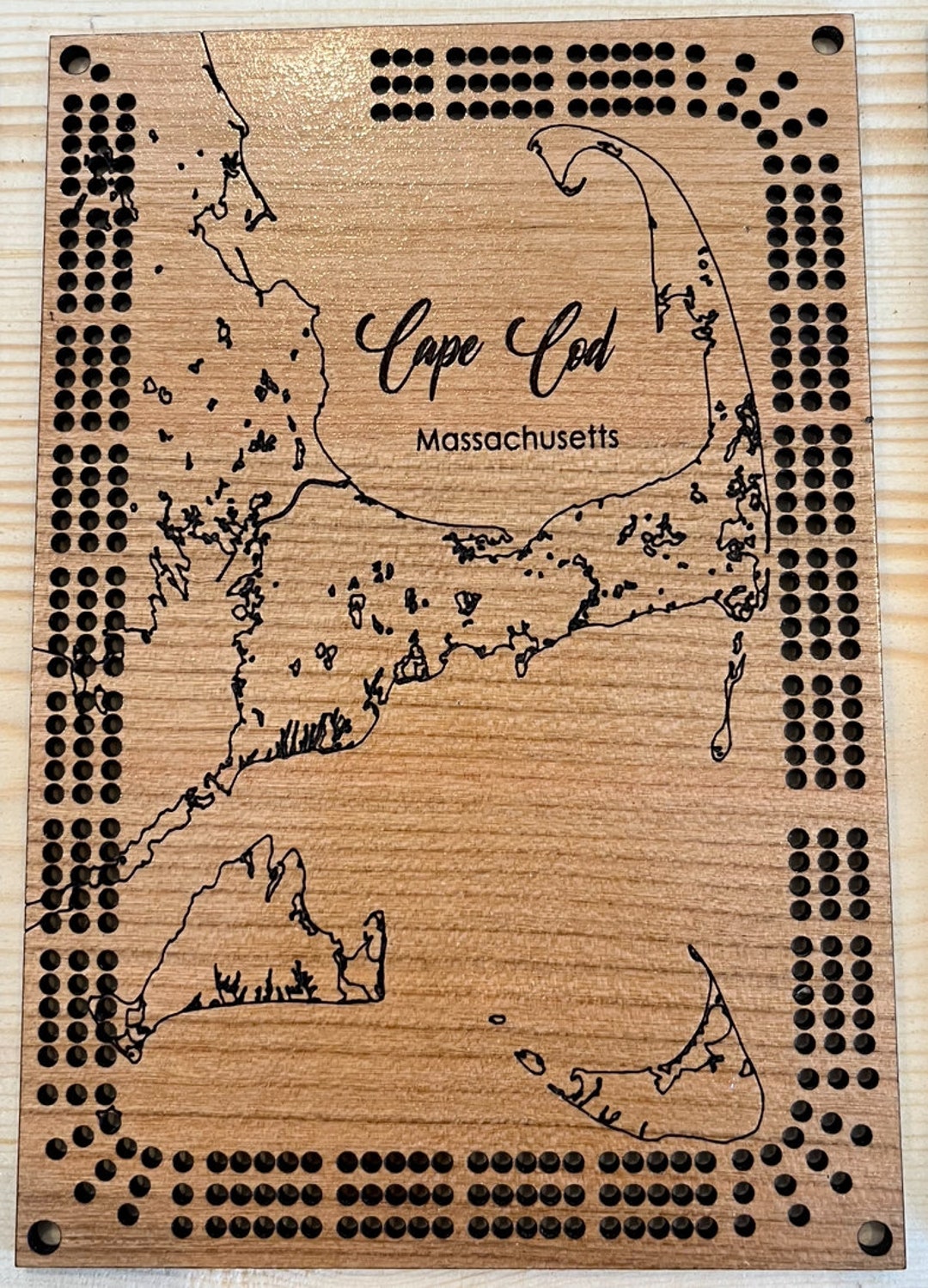 Travel Sized Cape Cod Cribbage Board - Detailed - Etsy