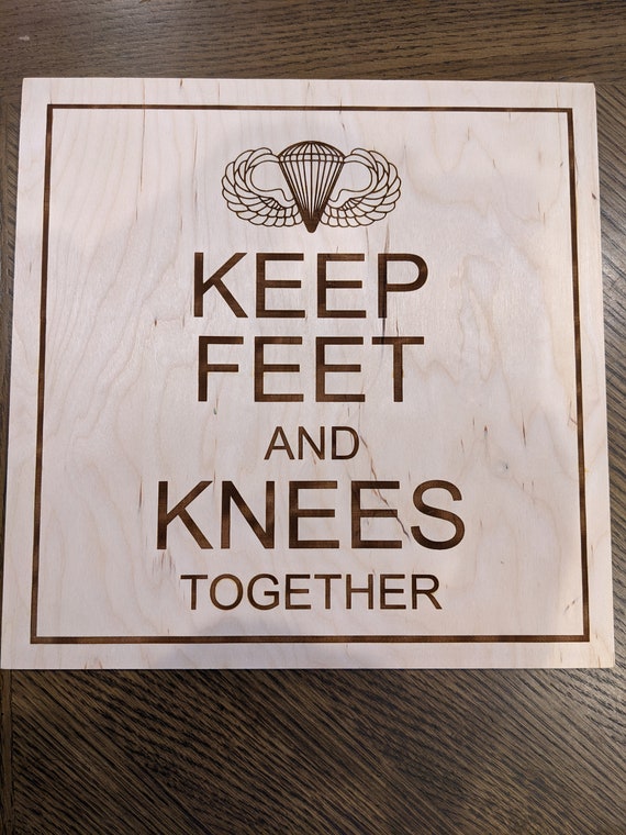 Feet and Knees Together Sign | Etsy