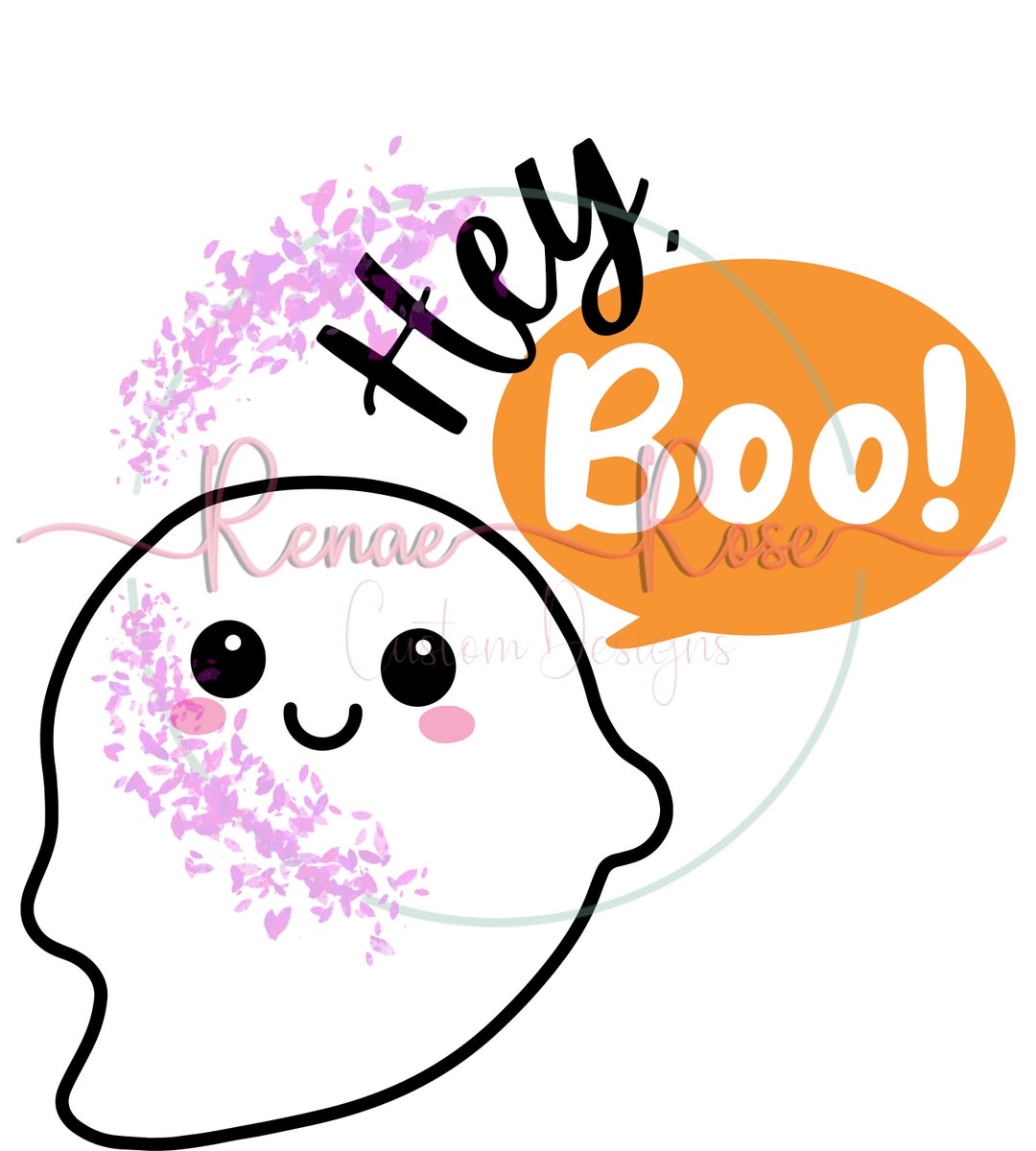 Hey Boo Ghost Png, Ghost Png, Cute Halloween Ghost Png, Cute Hey Boo ...