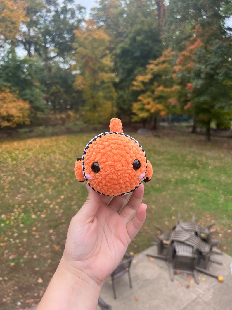Crochet Nemo Inspired Clownfish Stuffed Animal Amigurumi - Etsy
