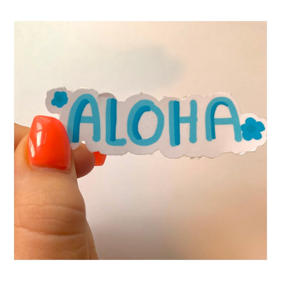 Aloha Sticker hawaii beach aloha blue teal wave ocean | Etsy