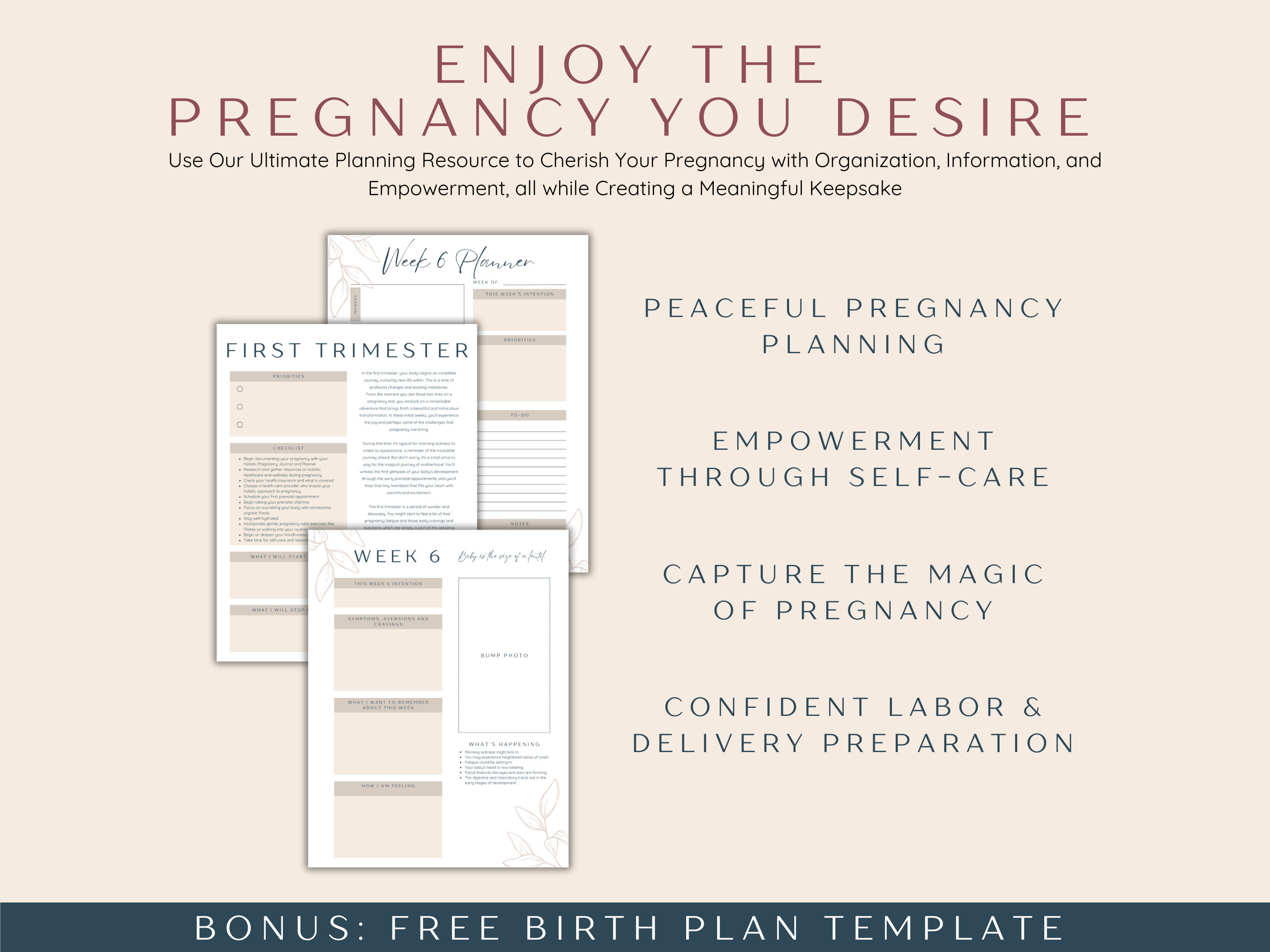 Pregnancy Journal Planner Printable Bundle, Pregnancy Journal First ...