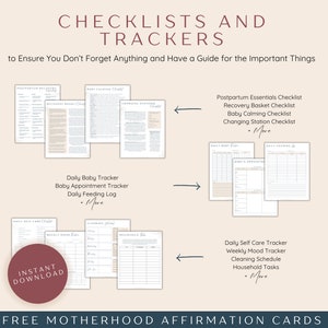Printable Postpartum Plan Workbook, Postpartum Planner and Worksheets ...