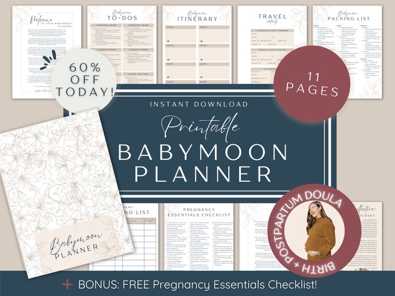 Babymoon Planner, Itinerary & Packing List (digital Download) - Etsy