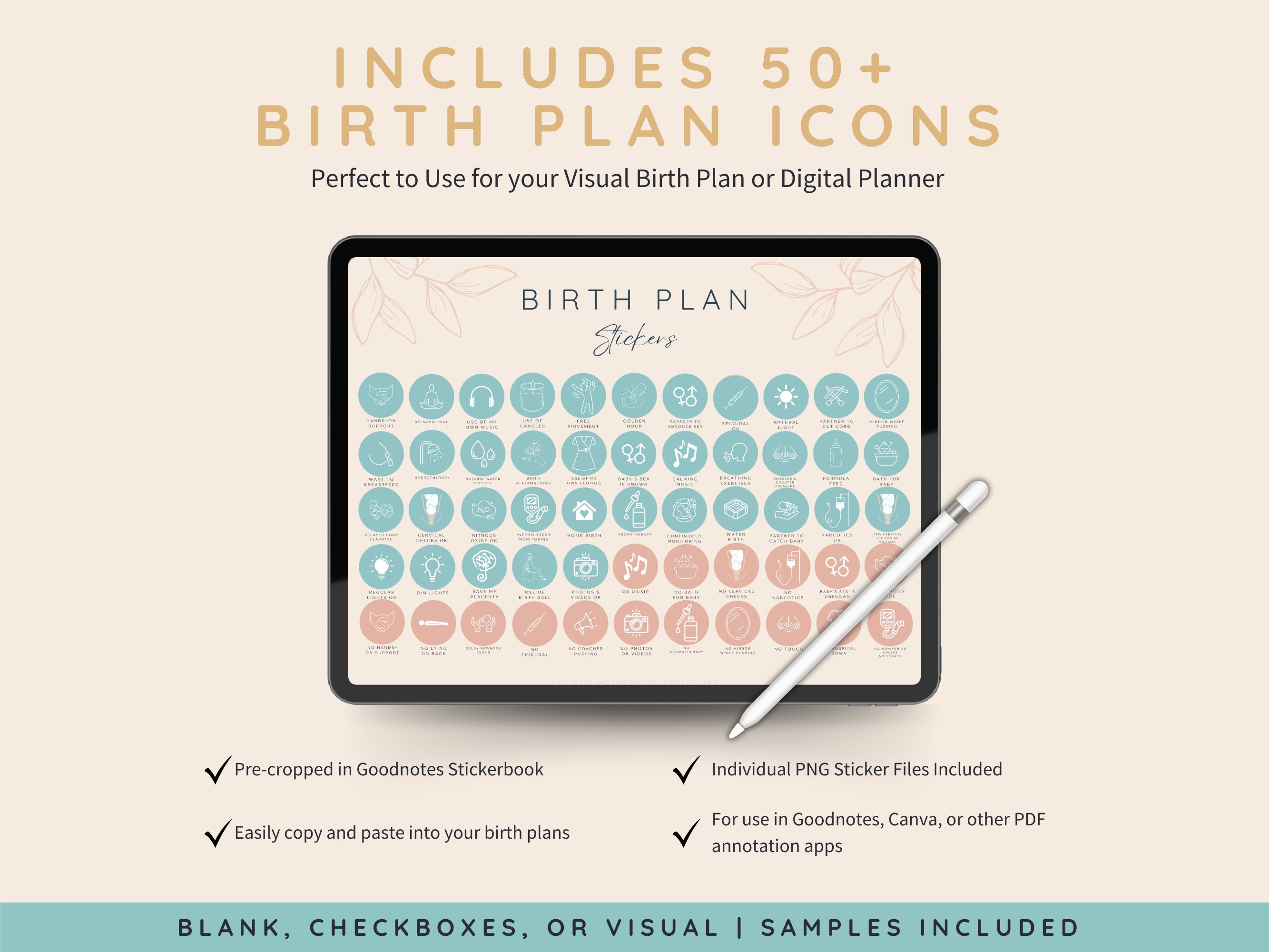Birth Plan Editable Bundle, Labor and Delivery Plan, Printable Birthing ...