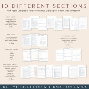 Printable Postpartum Plan Workbook, Postpartum Planner and Worksheets ...