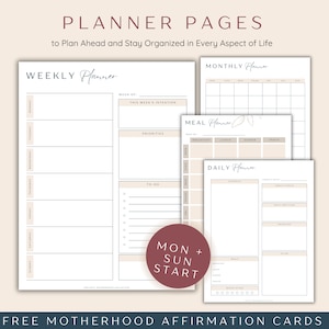 Printable Postpartum Plan Workbook, Postpartum Planner and Worksheets ...