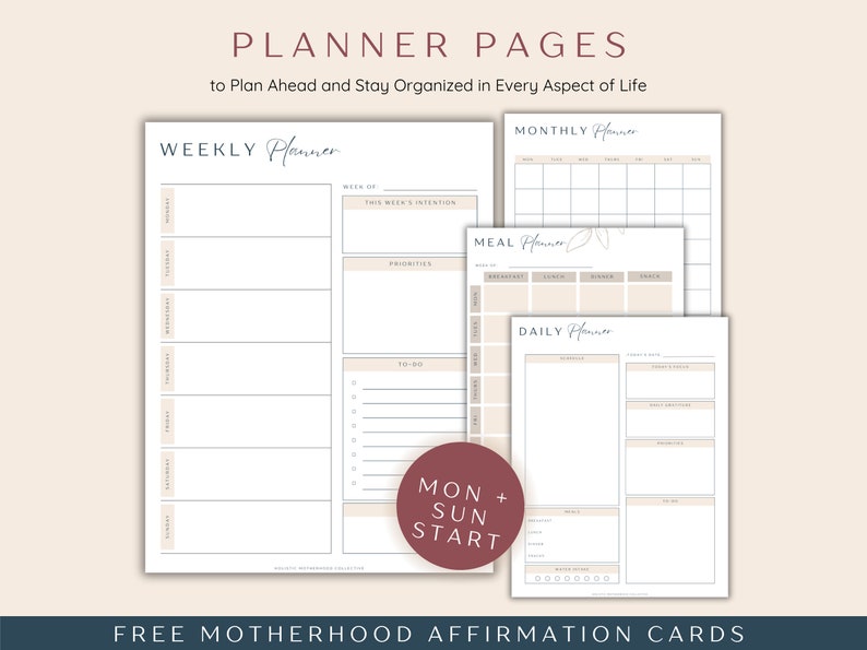 Printable Postpartum Plan Workbook, Postpartum Planner and Worksheets ...