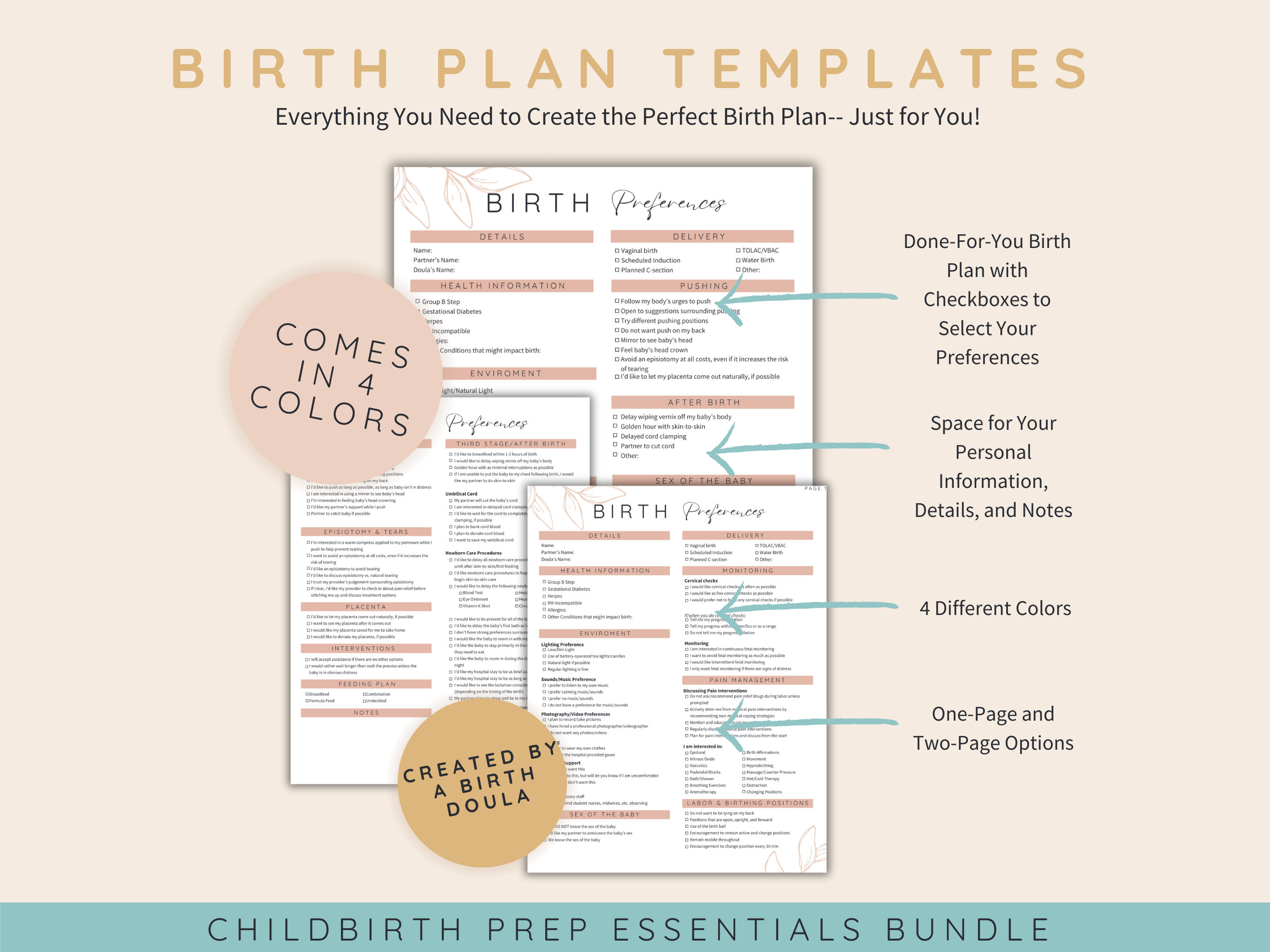 Birth Plan + Labor Position Flashcards Bundle, Printable Birth Position ...