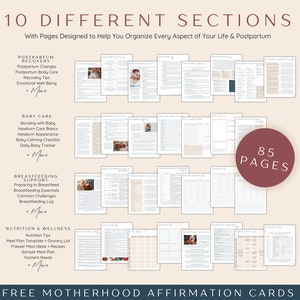 Printable Postpartum Plan Workbook, Postpartum Planner and Worksheets ...