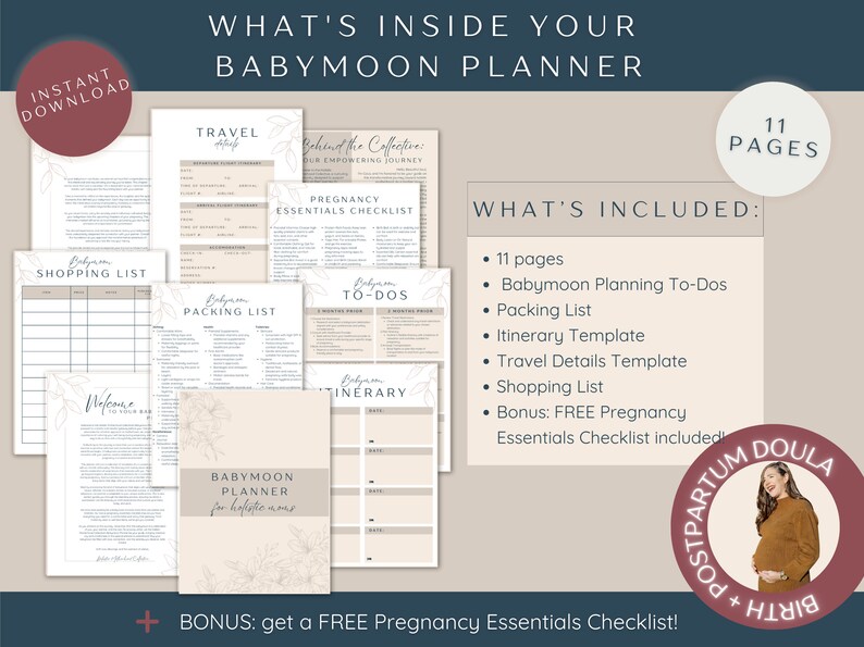 Babymoon Planner, Itinerary & Packing List (digital Download) - Etsy