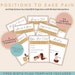 Labor Position Flashcards Bundle, Printable Birth Position Cards, Labor ...