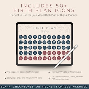 Birth Plan Template Editable Bundle, Visual Birth Plan, Labor and ...