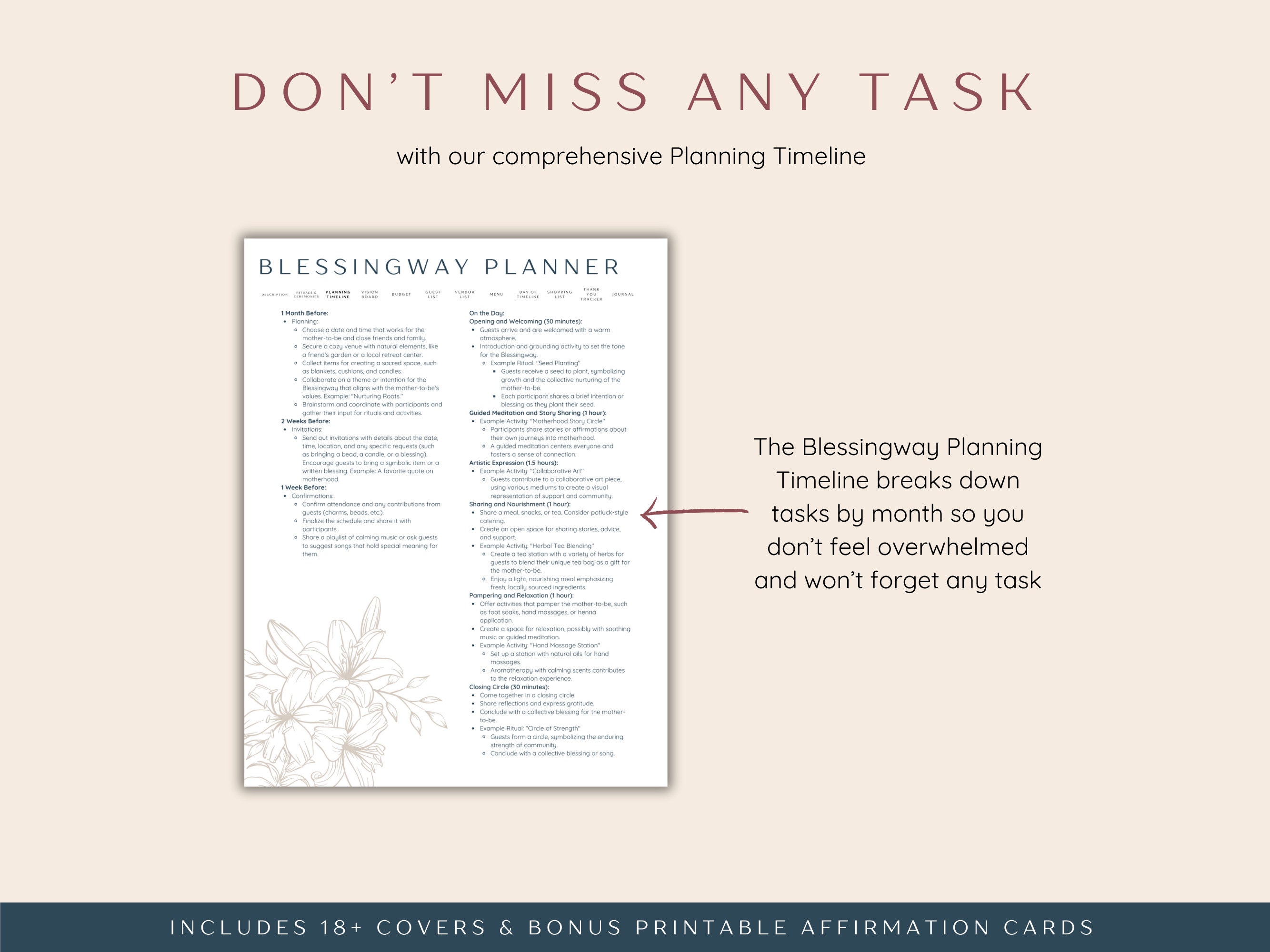 Digital Blessingway Planner, How to Plan a Blessingway, Hyperlinked ...