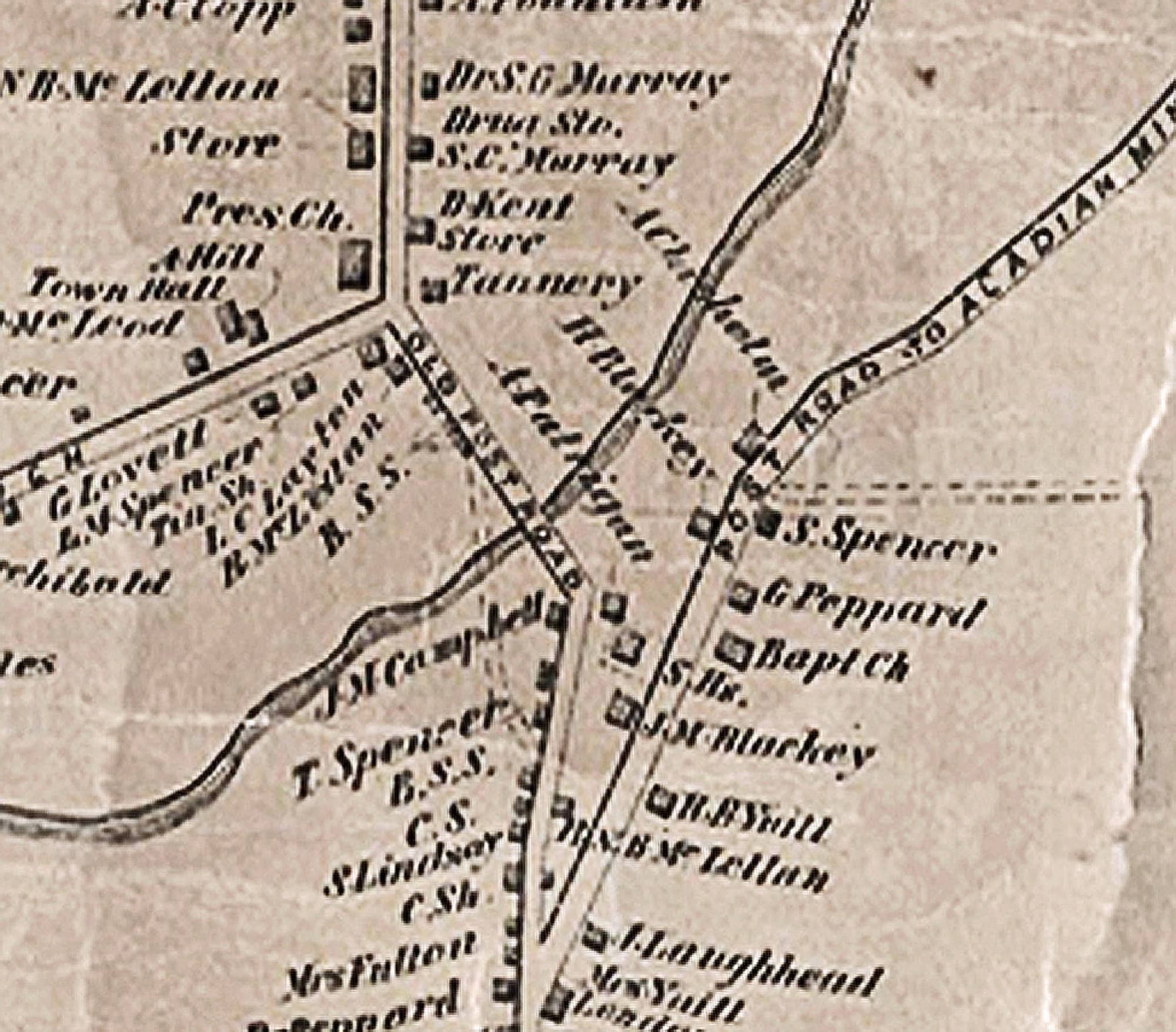 Great Village Town Map Colchester County Nova Scotia - Etsy