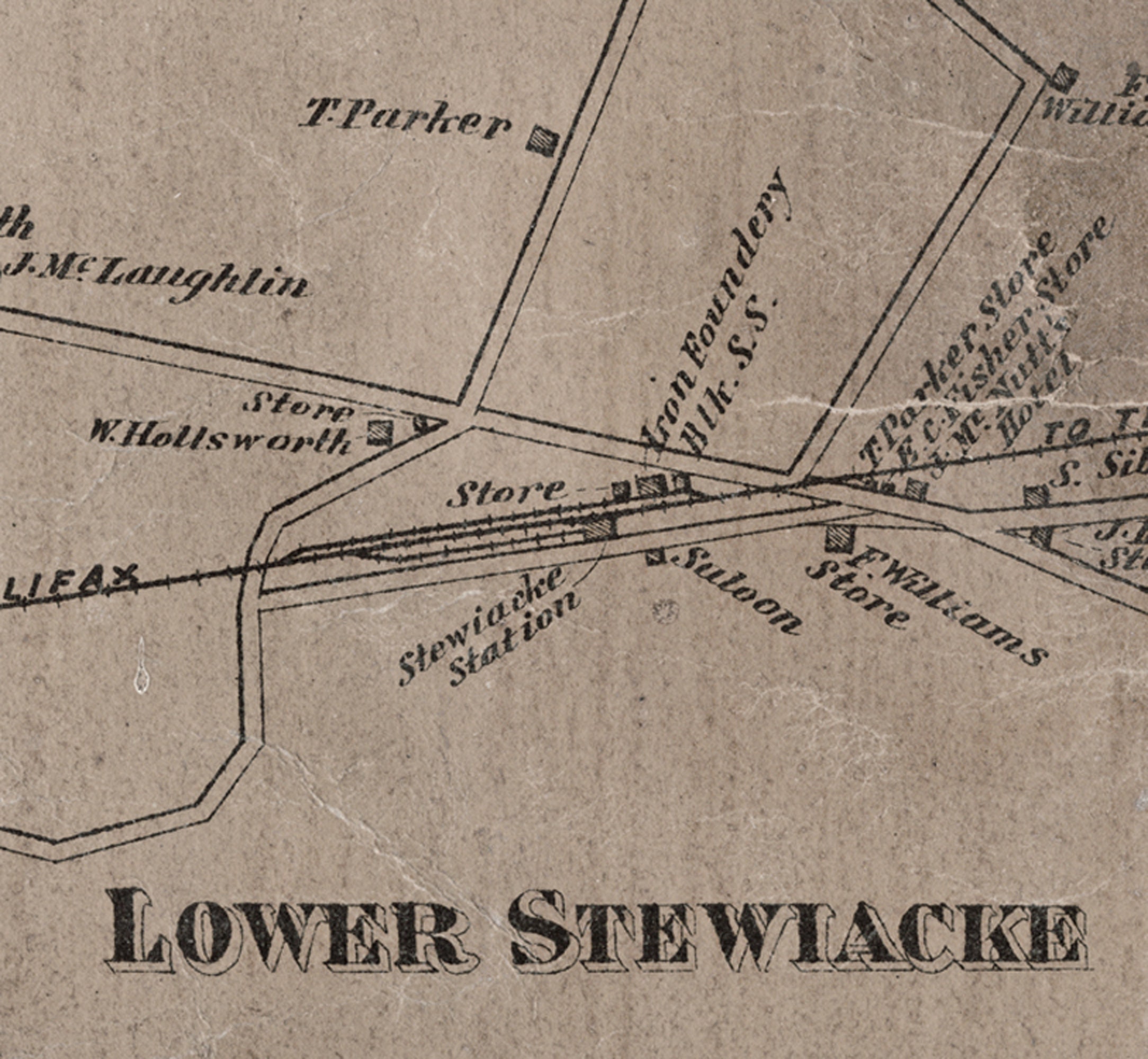 LOWER STEWIACKE Town Map , Colchester County, Nova Scotia - Etsy