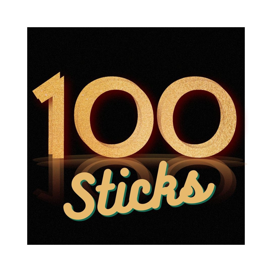 100 Incense Sticks, Handmade, Double Dipped Incense Stick 11-inch ...