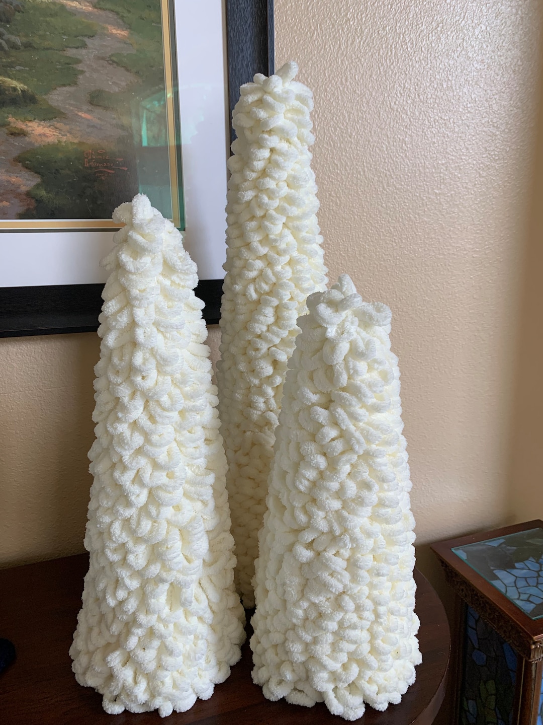 Looped Yarn Christmas Trees - Etsy