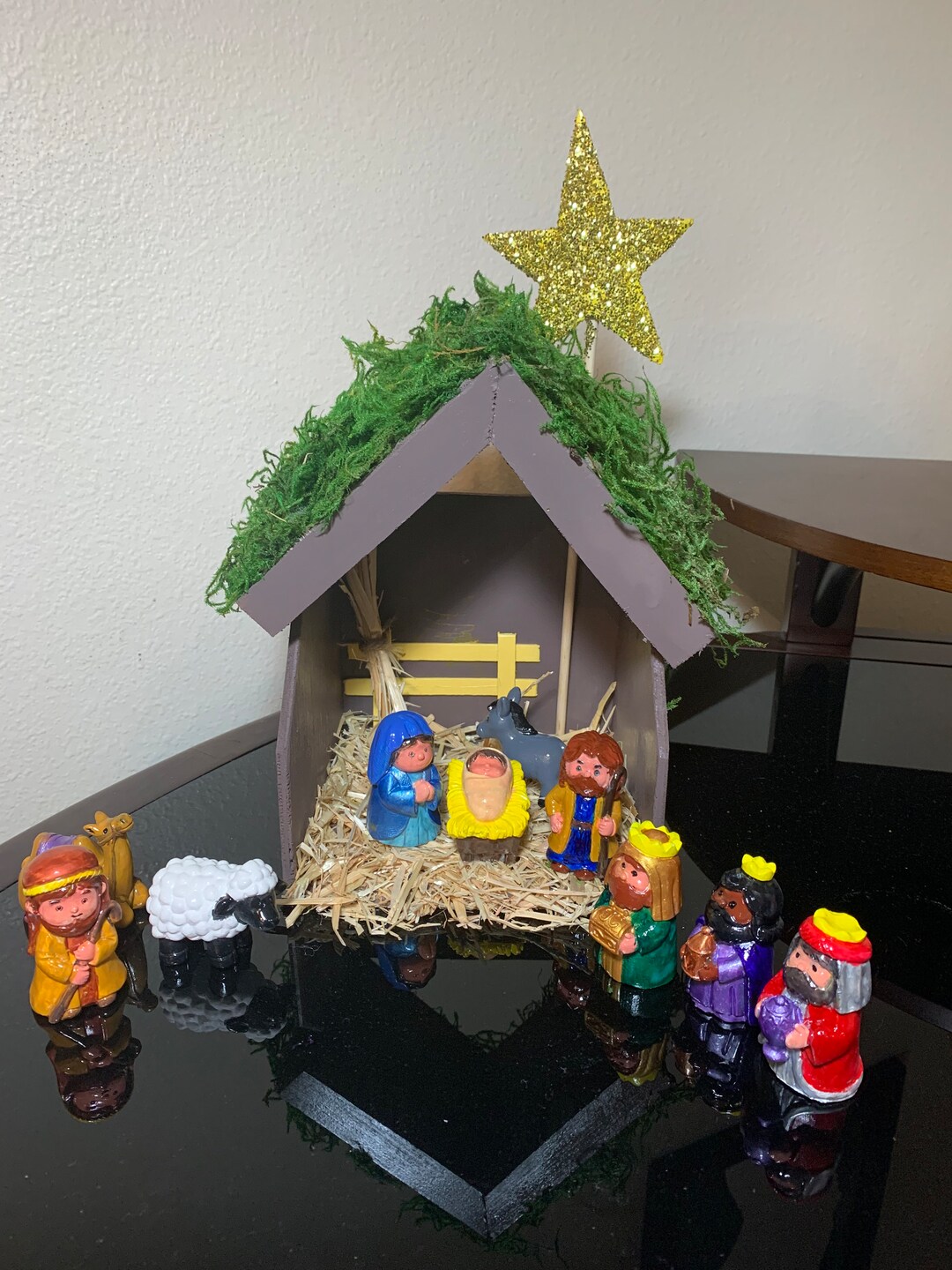 Hand Painted Nativity Set - Etsy